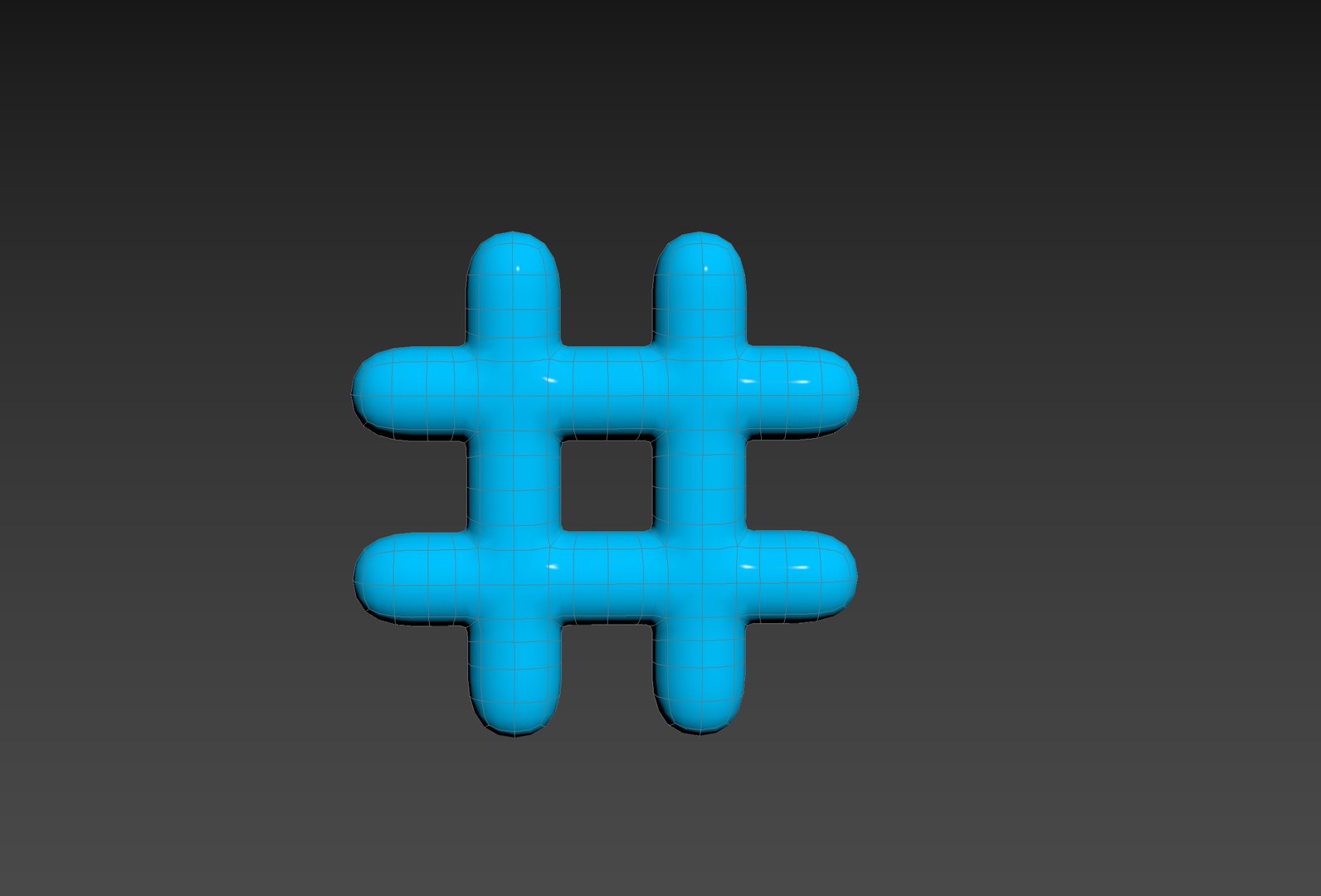 Hash Symbol 3D Model - TurboSquid 2222059
