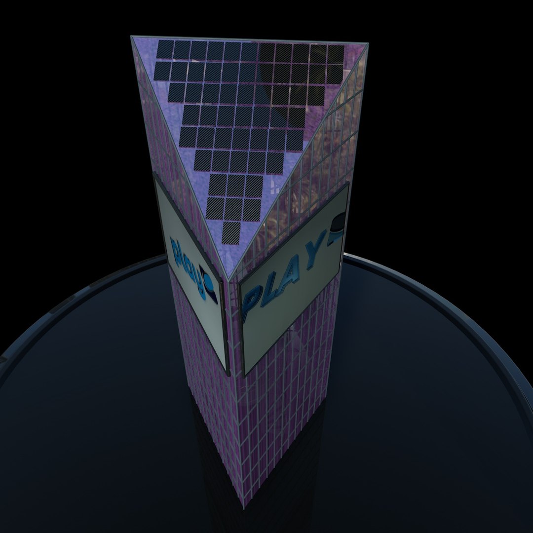 3d Model Of Digital Advertising Highway Sign