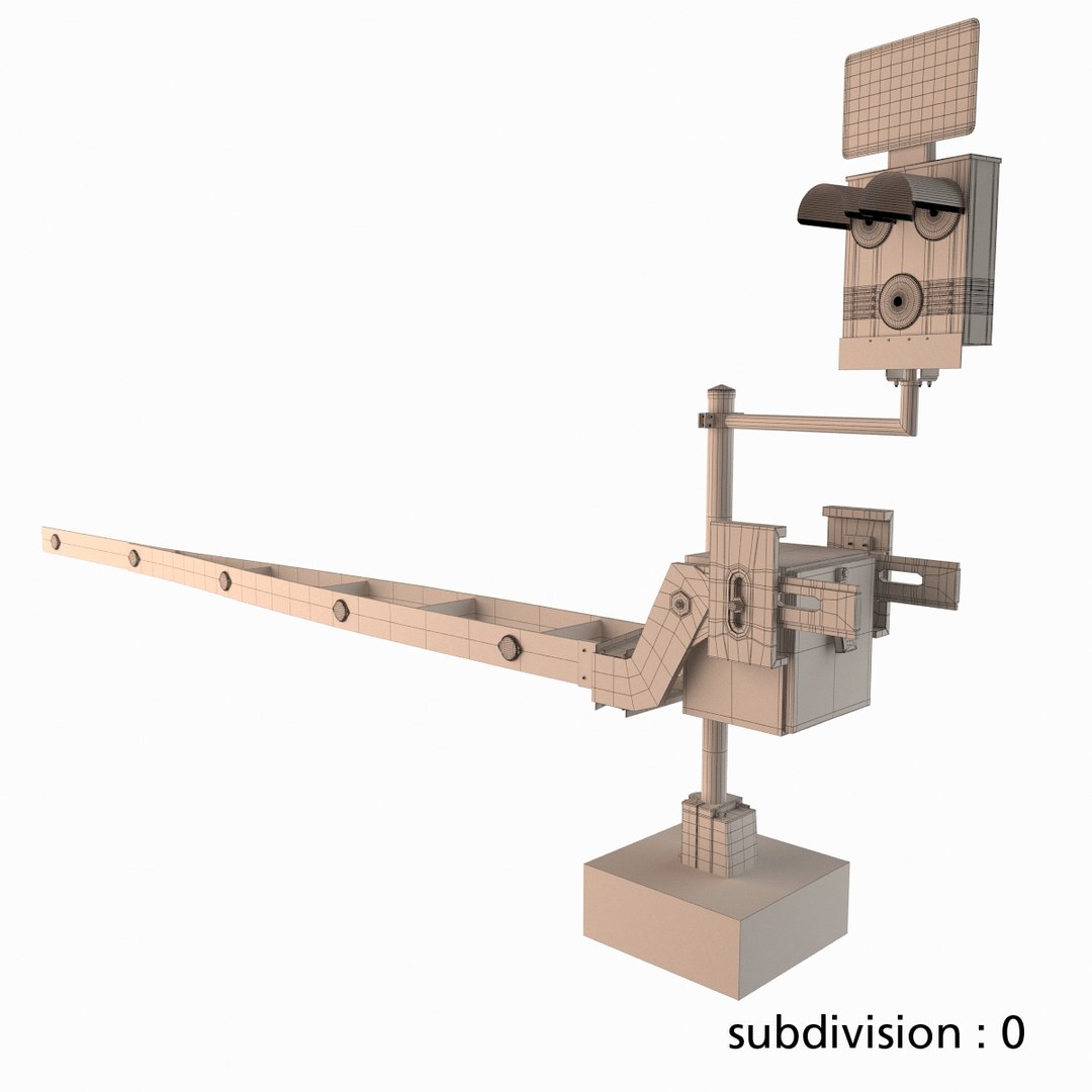 3d Train Crossing Signal Model