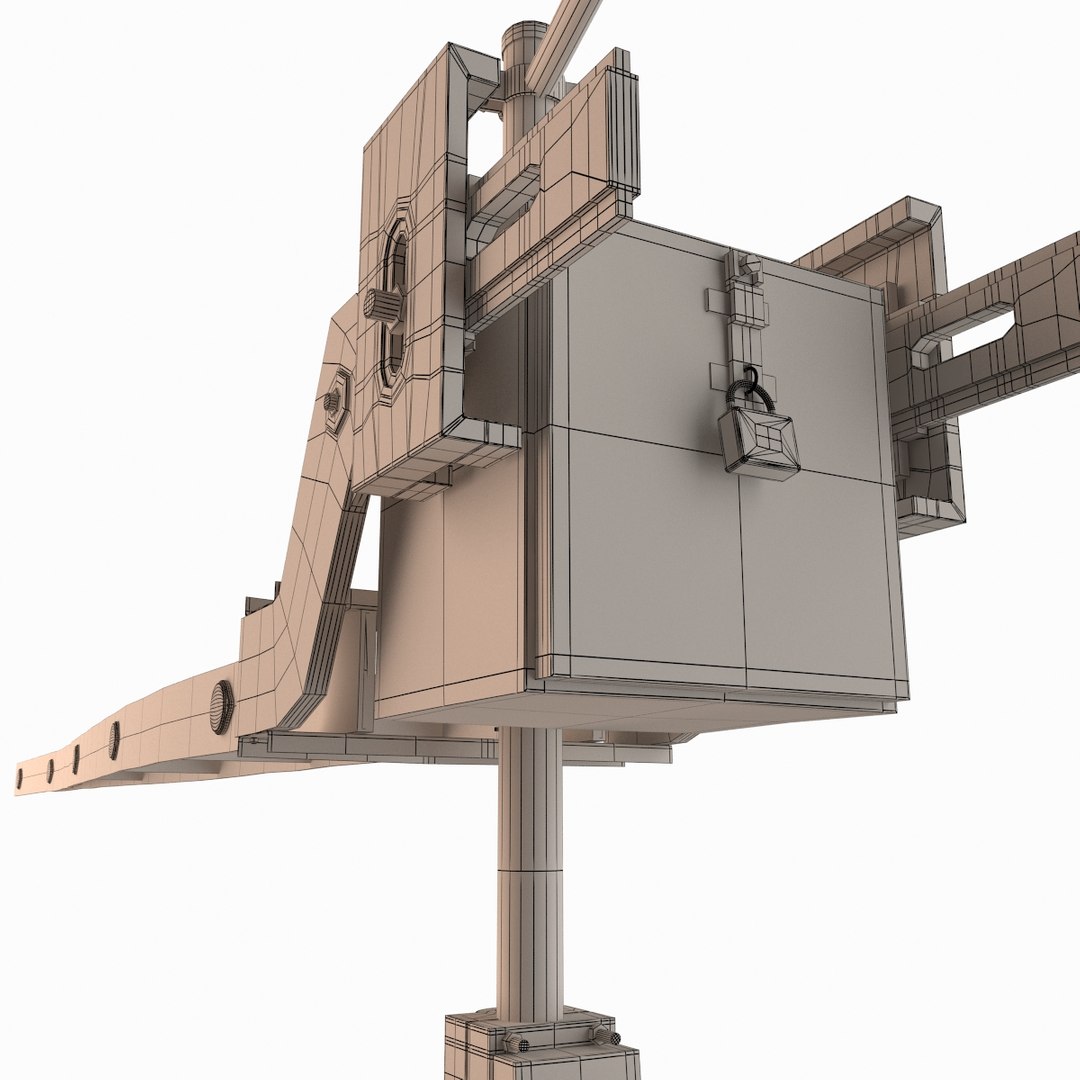 3d Train Crossing Signal Model