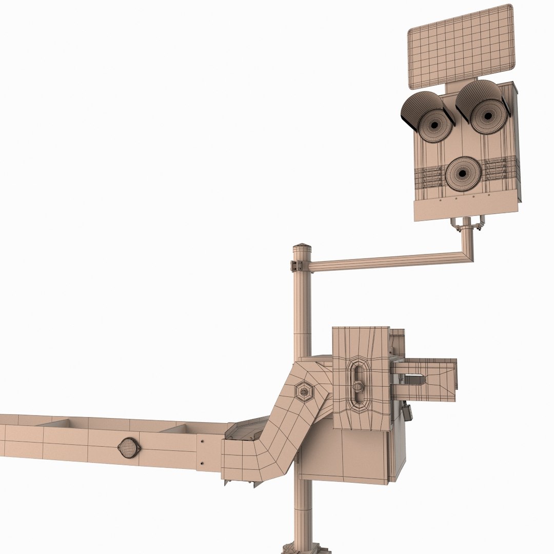 3d Train Crossing Signal Model