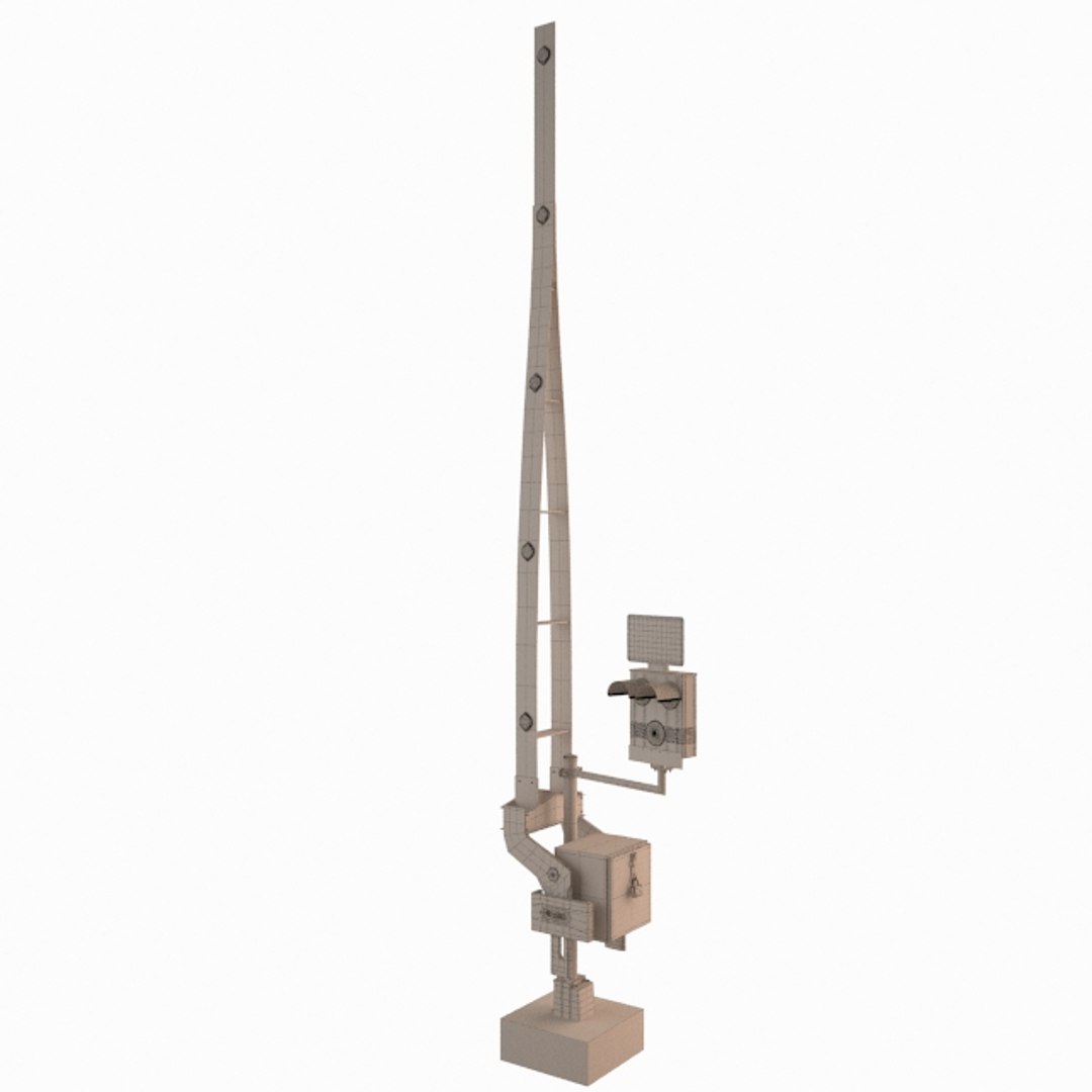 3d Train Crossing Signal Model