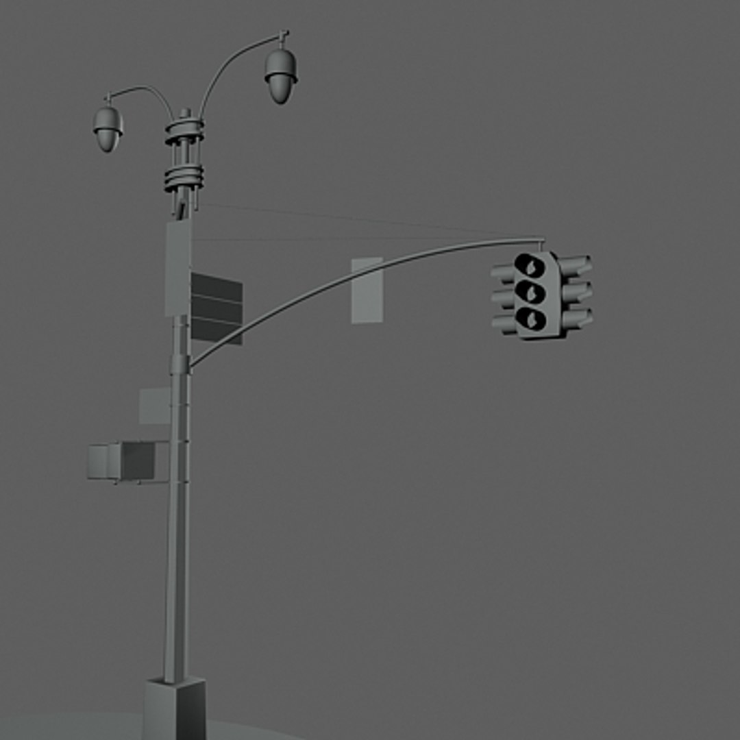 3d lamp post model