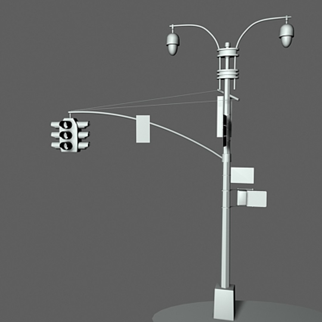 3d lamp post model