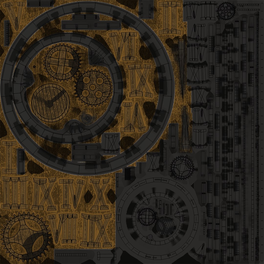 3D Clock Industrial - TurboSquid 2223301