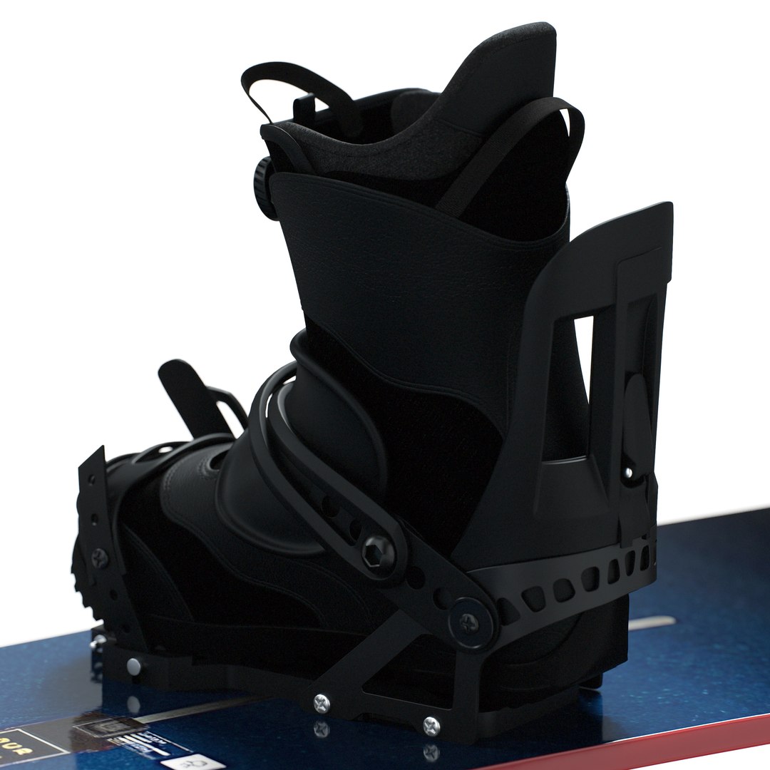 Snowboard With Boots 3D Model - TurboSquid 1936288