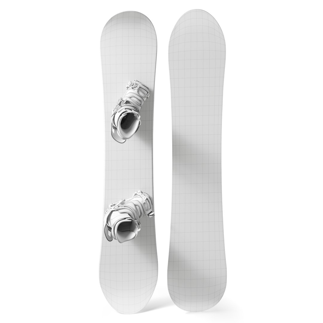 Snowboard With Boots 3D Model - TurboSquid 1936288