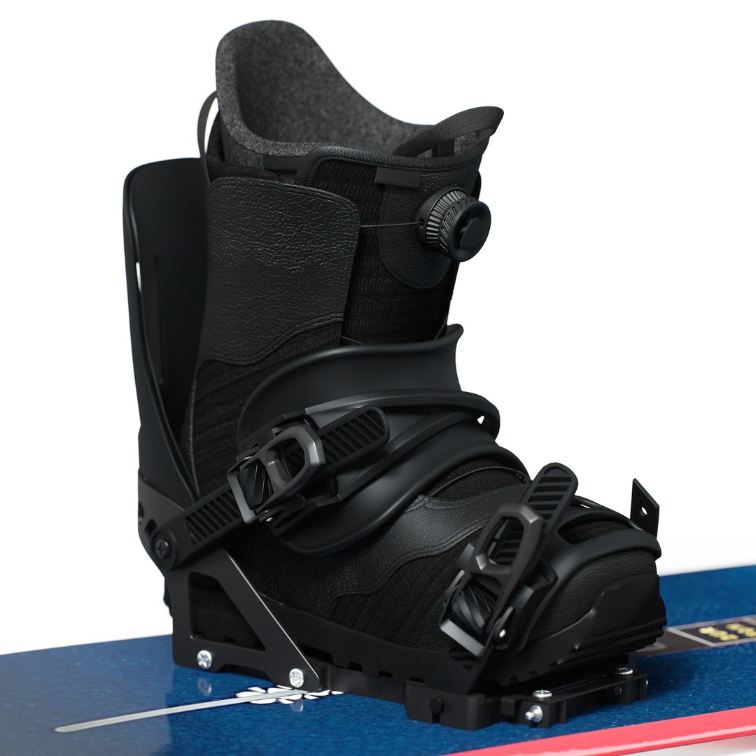 Snowboard With Boots 3D Model - TurboSquid 1936288