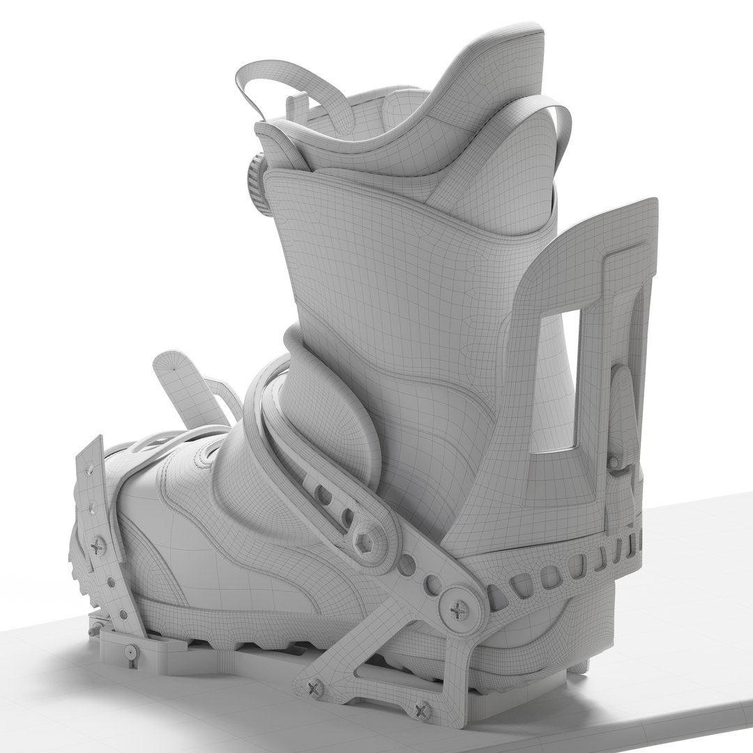 Snowboard With Boots 3D Model - TurboSquid 1936288