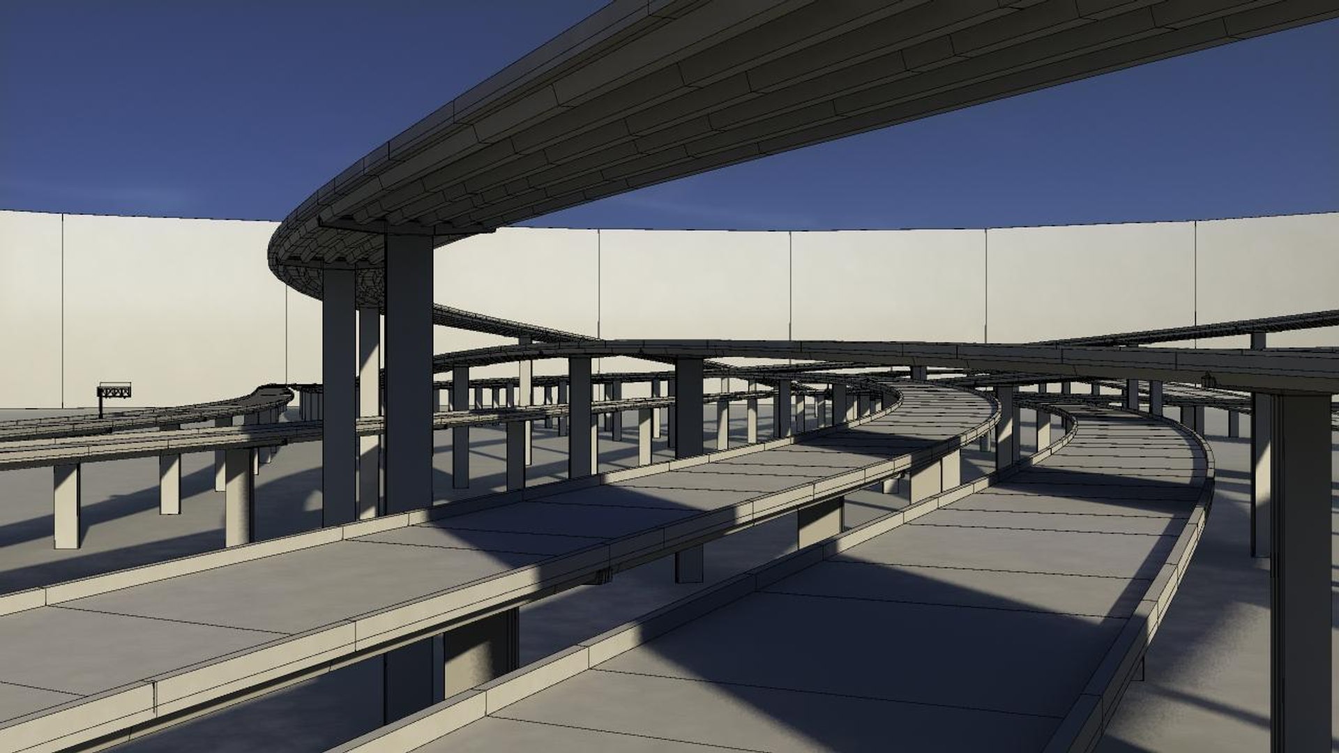 3D Freeway Roads Street - TurboSquid 1339732