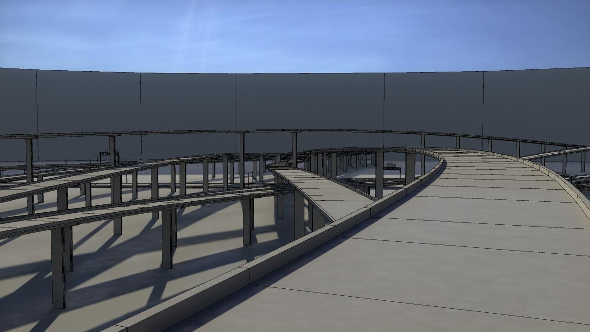 3D Freeway Roads Street - TurboSquid 1339732