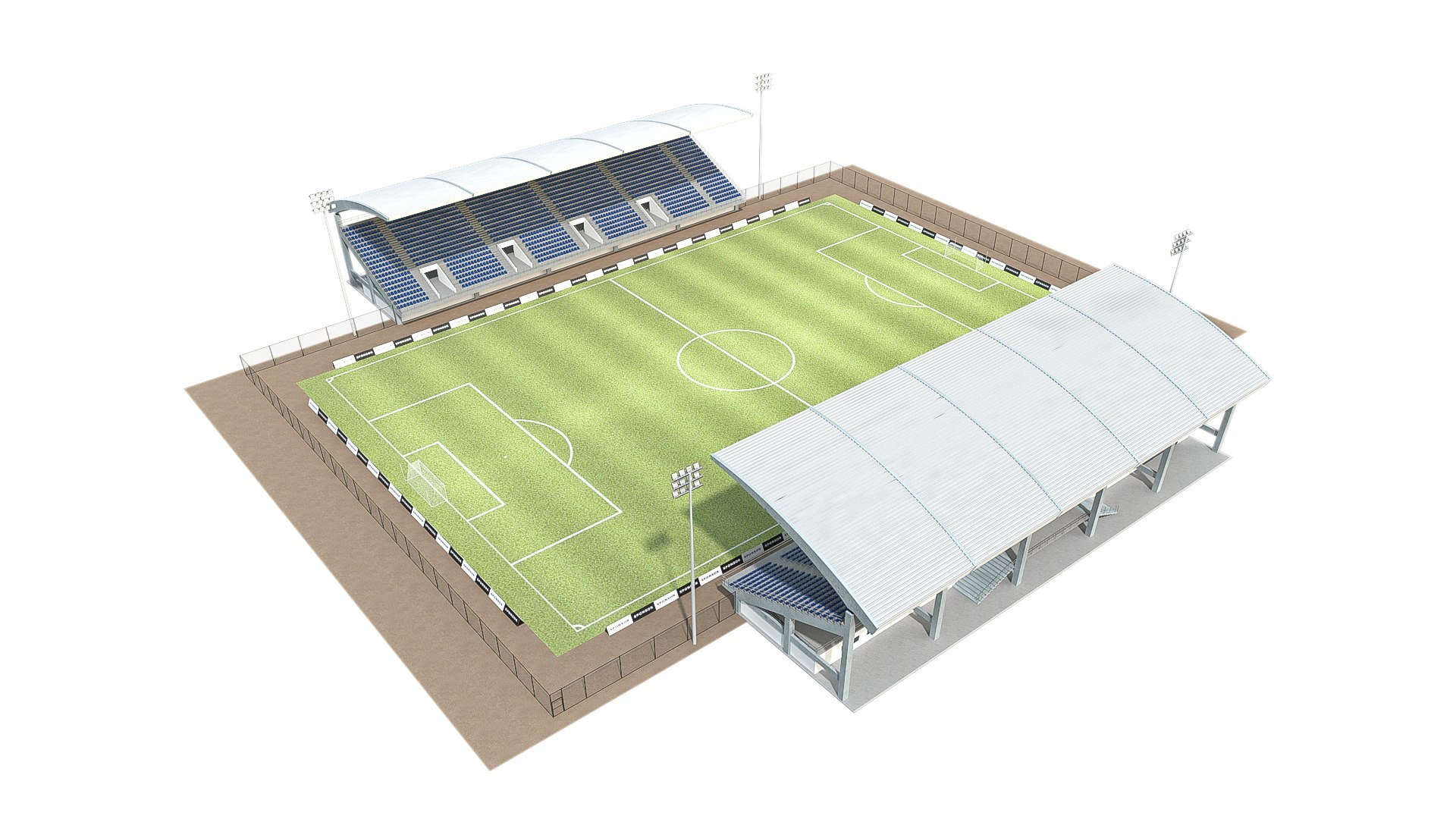 3D Model Soccer Field 02 - TurboSquid 2357486