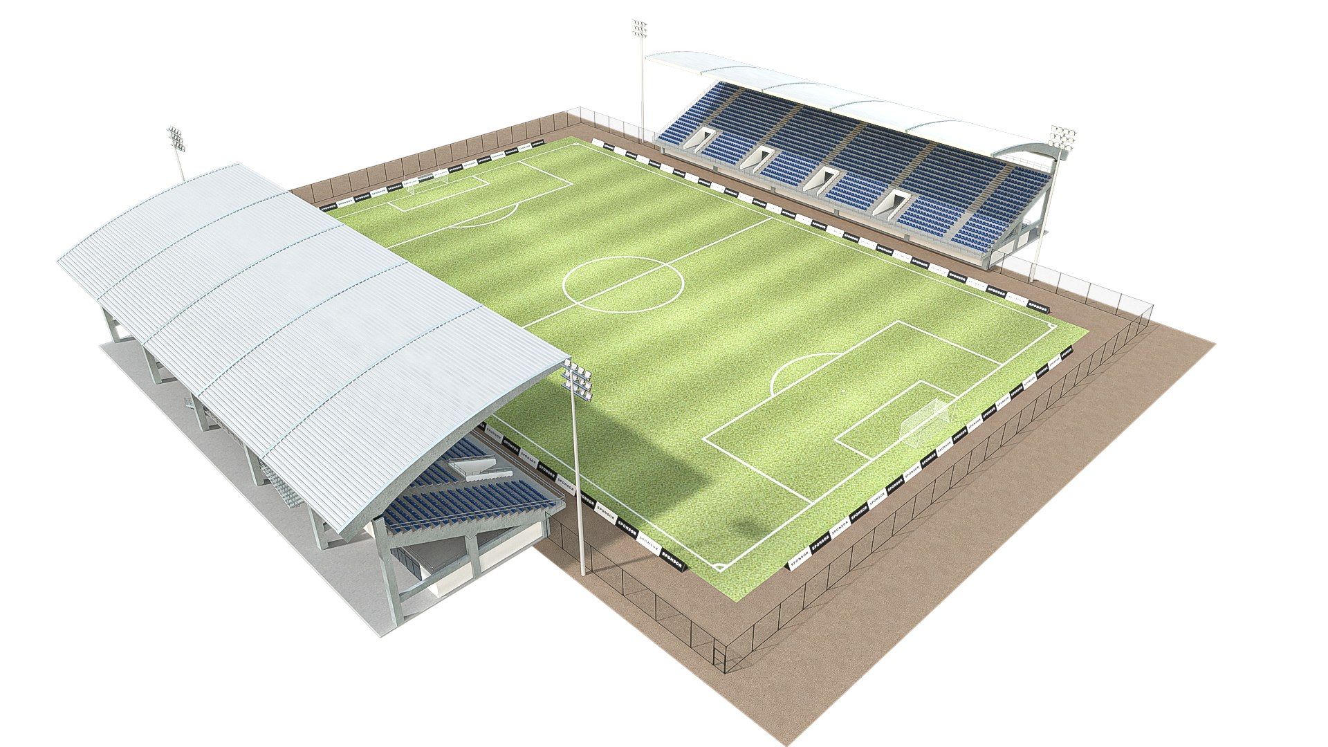 3D Model Soccer Field 02 - TurboSquid 2357486