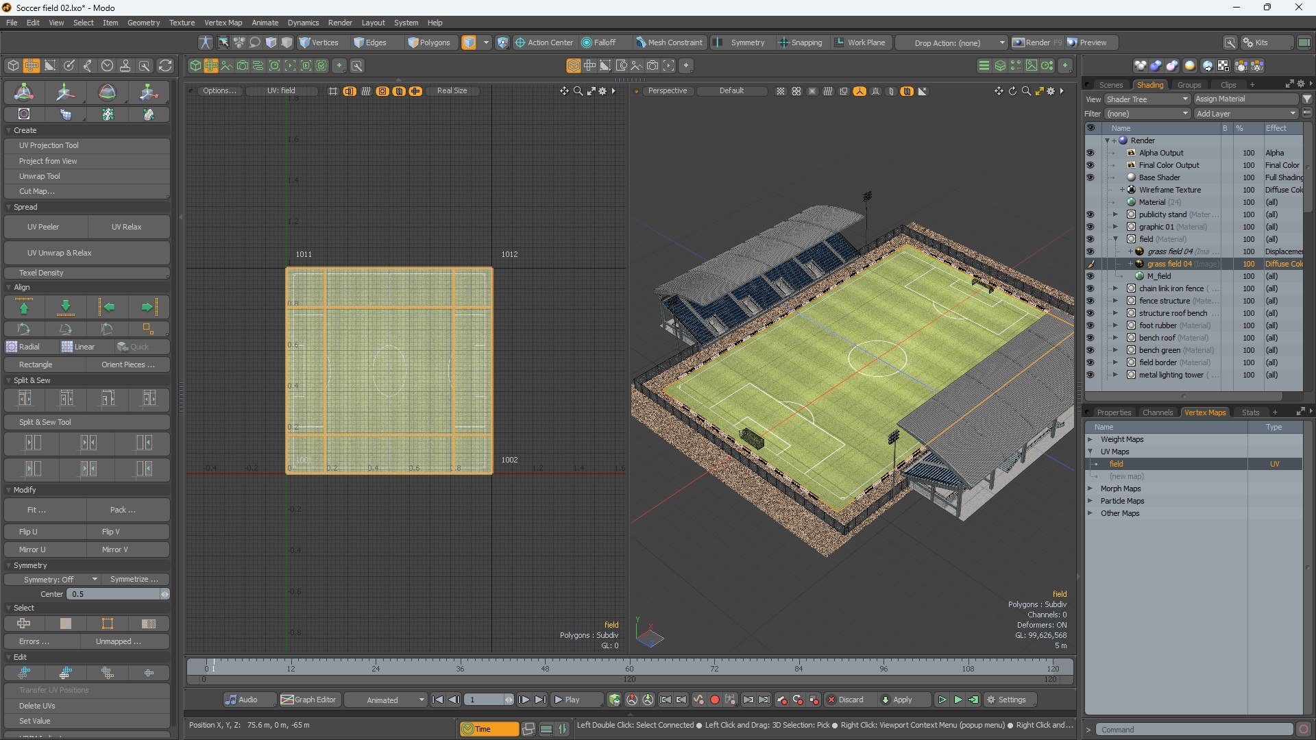 3D Model Soccer Field 02 - TurboSquid 2357486