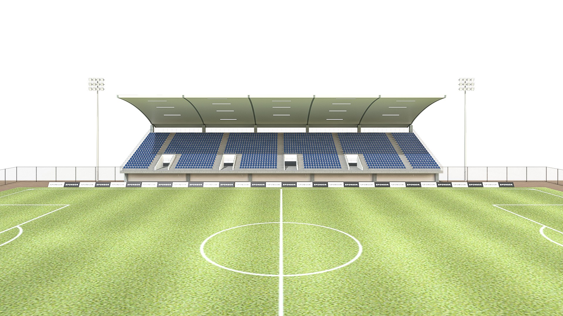 3D Model Soccer Field 02 - TurboSquid 2357486