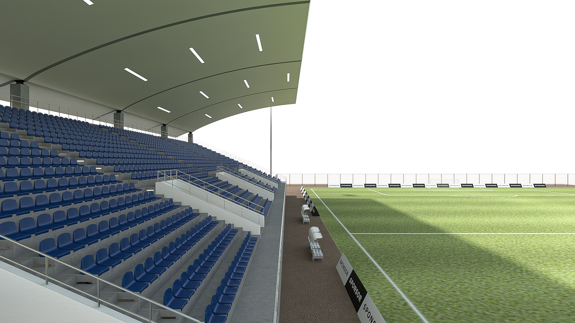 3D Model Soccer Field 02 - TurboSquid 2357486