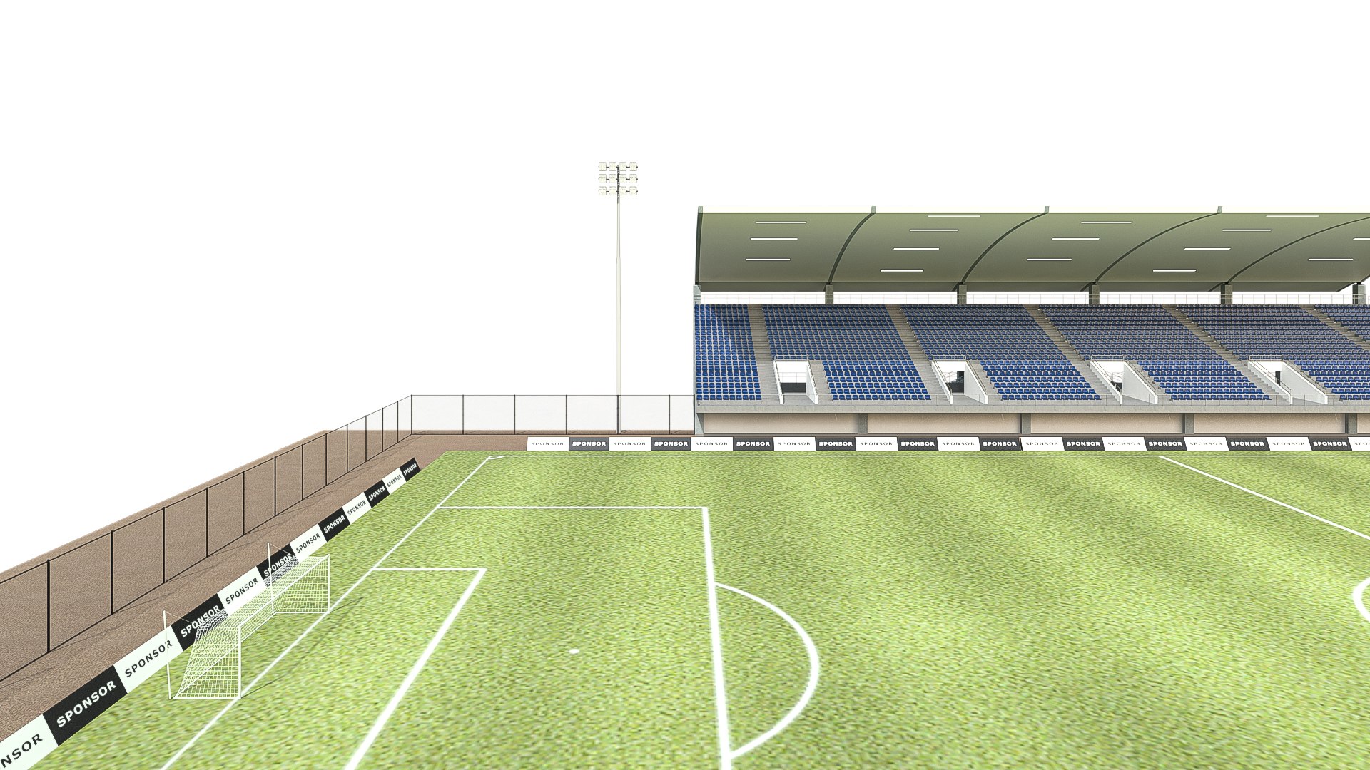 3D Model Soccer Field 02 - TurboSquid 2357486