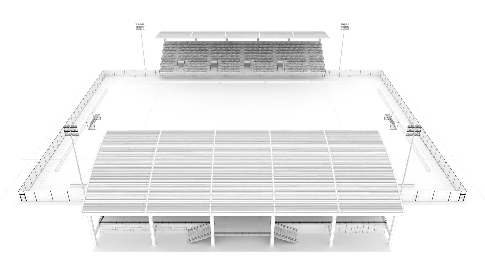 3D Model Soccer Field 02 - TurboSquid 2357486