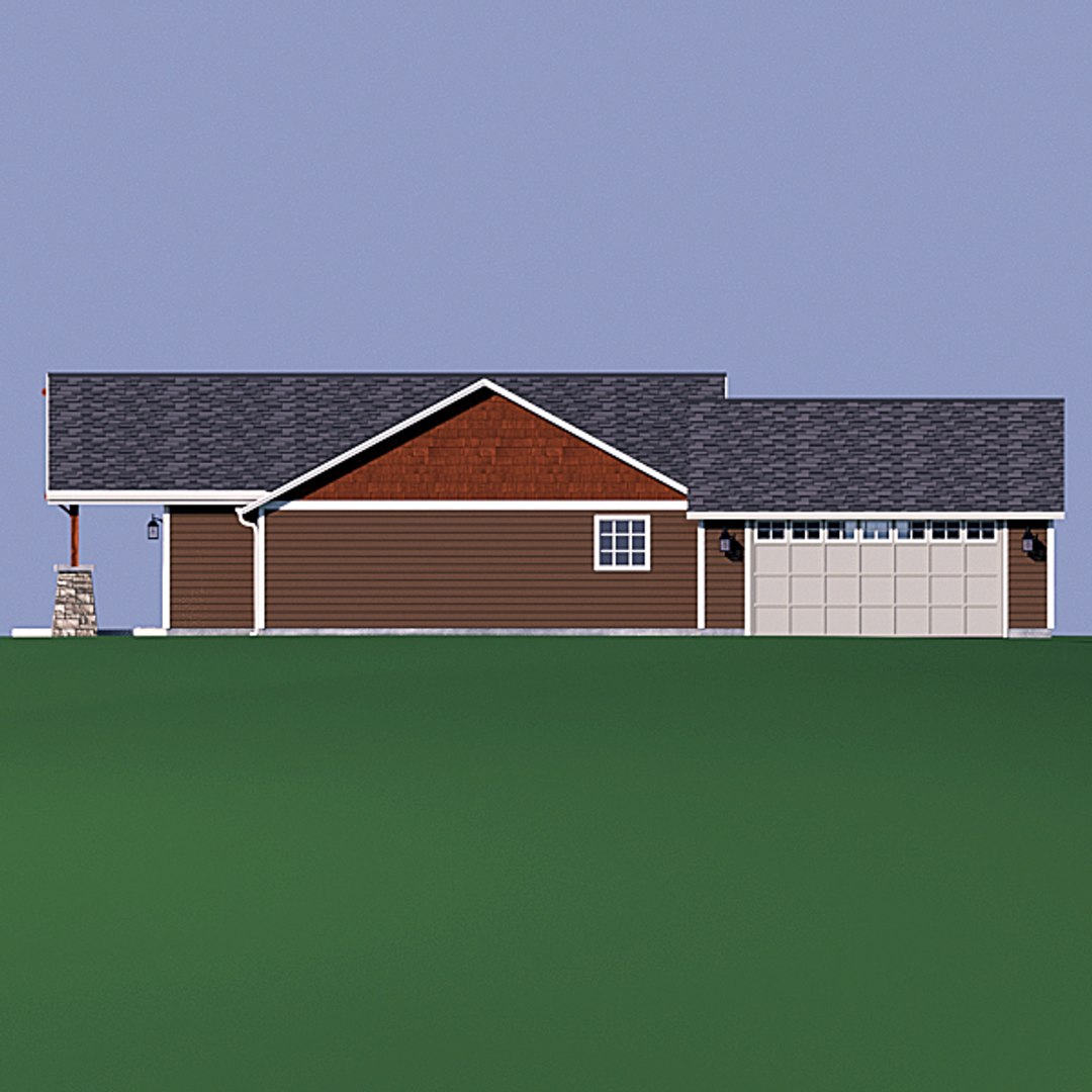 Cabin Rambler Home 3d Model