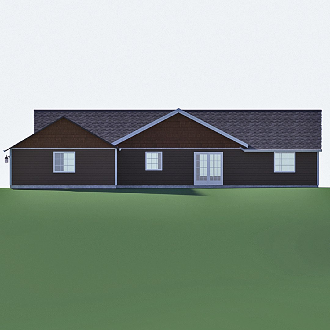Cabin Rambler Home 3d Model