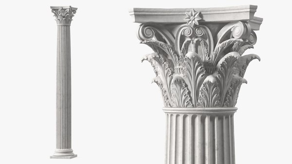 modelo 3d Columna corintia antigua - TurboSquid 2214316