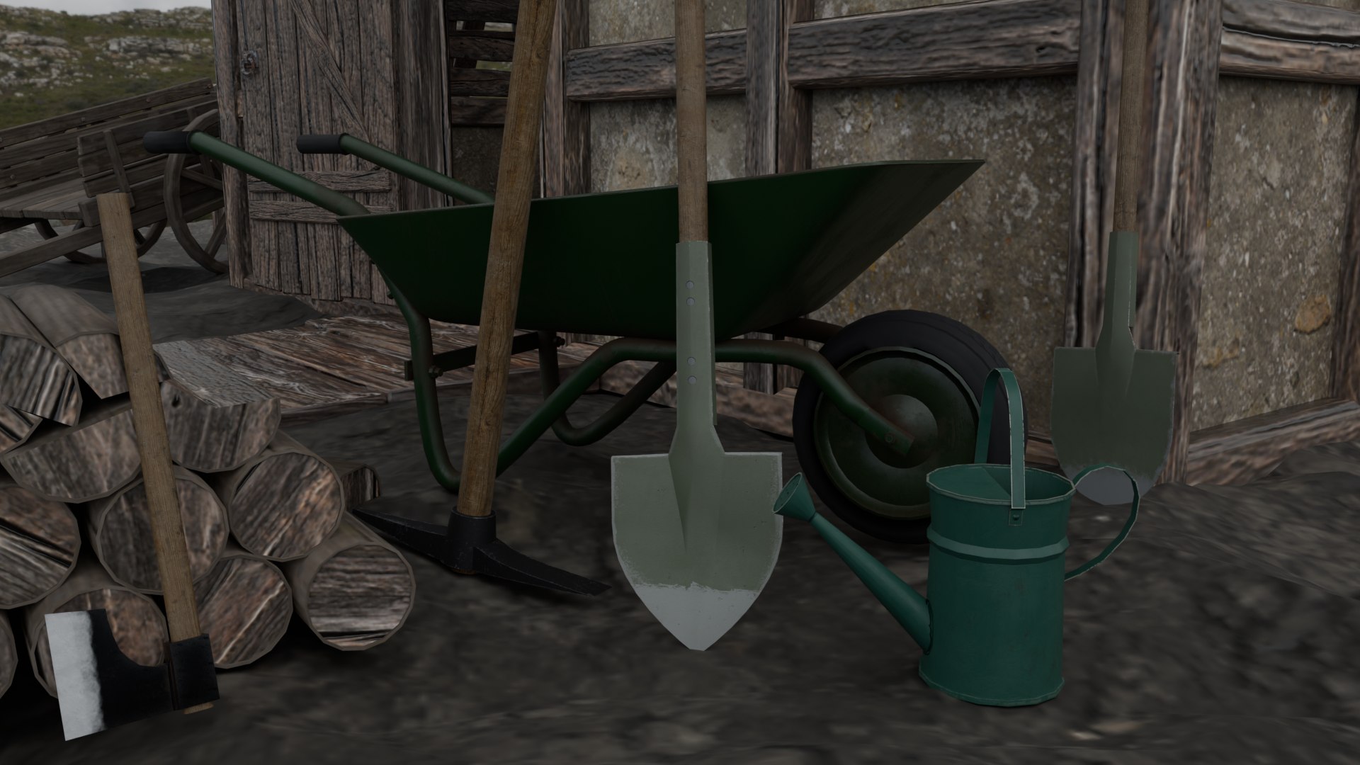 3D Garden Tools Pack Model - TurboSquid 2304747