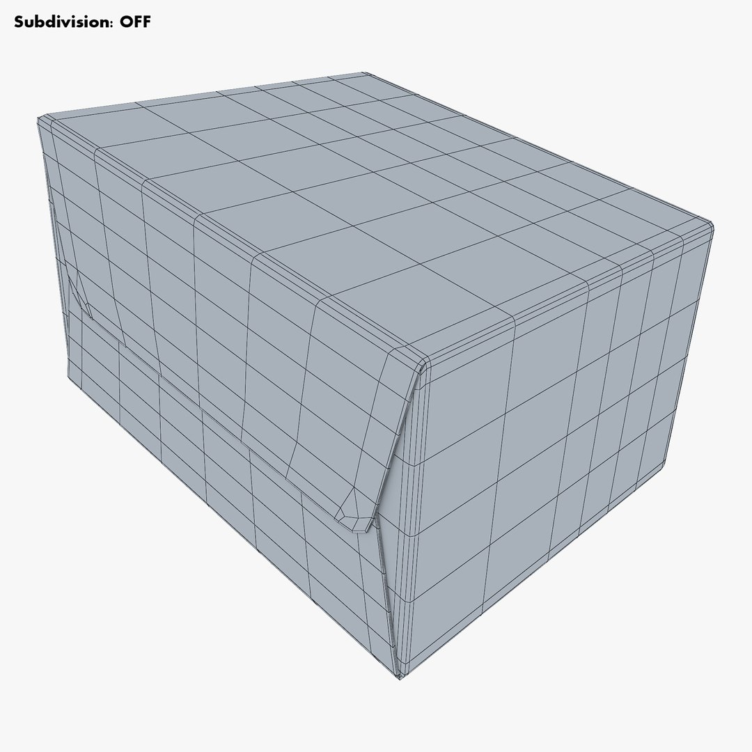 3D Package Cardboard Trapezoid Box With Window M 1 - TurboSquid 2147665