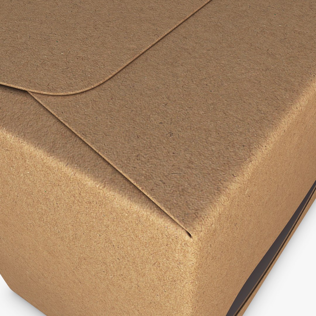 3D Package Cardboard Trapezoid Box With Window M 1 - TurboSquid 2147665