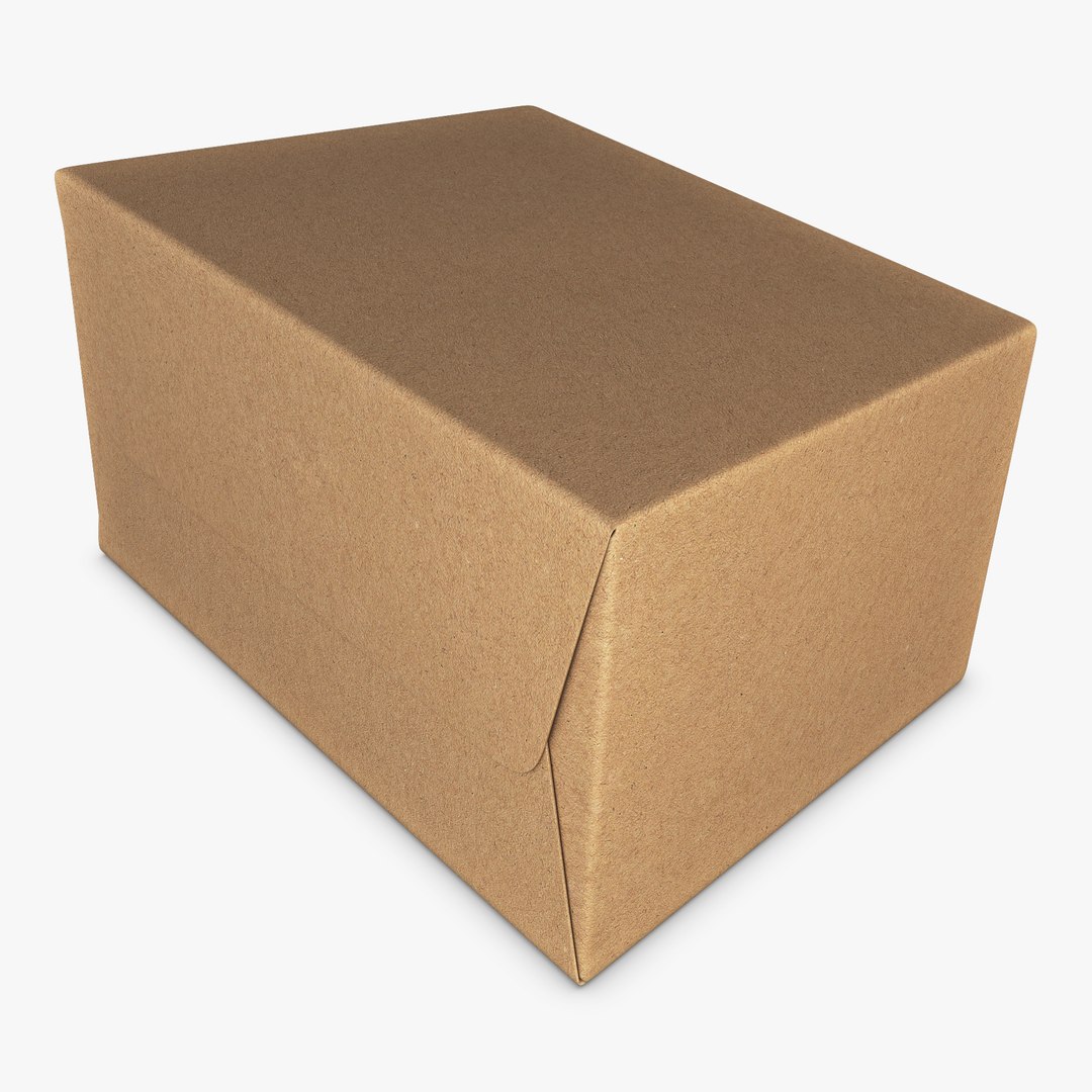 3D Package Cardboard Trapezoid Box With Window M 1 - TurboSquid 2147665