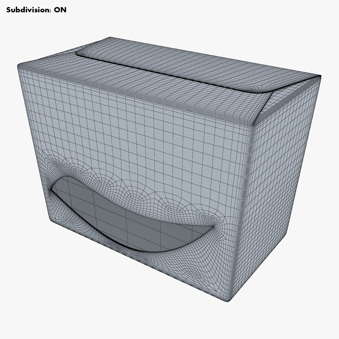 3D Package Cardboard Trapezoid Box With Window M 1 - TurboSquid 2147665