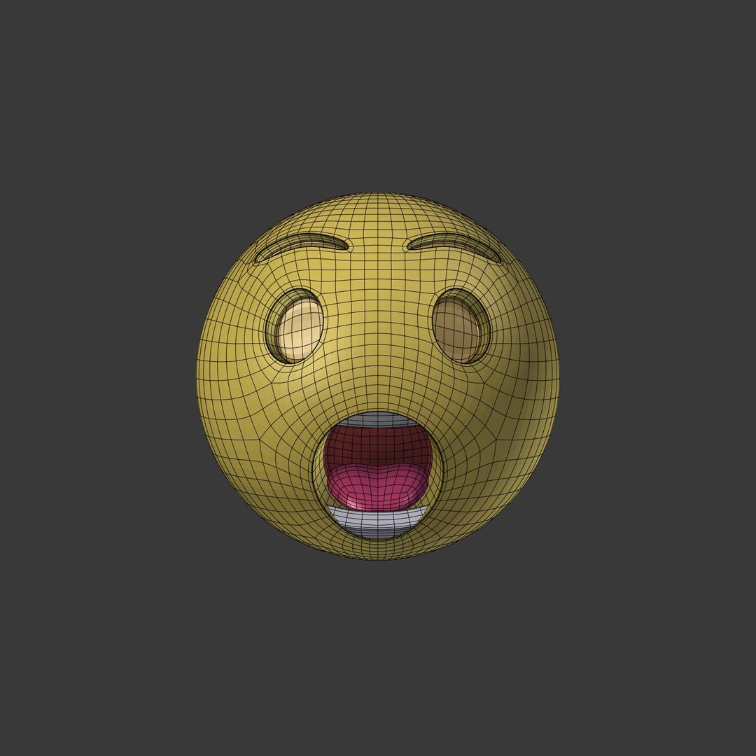 3D surprised smiley - TurboSquid 1300207