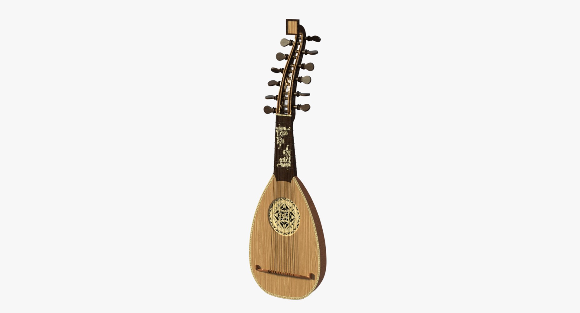Stringed Baroque Mandolin 3ds