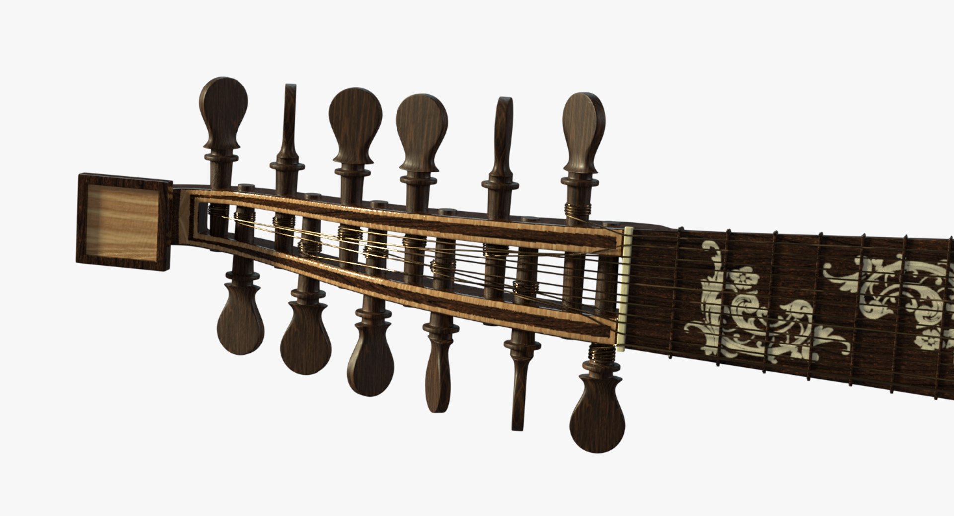 Stringed Baroque Mandolin 3ds