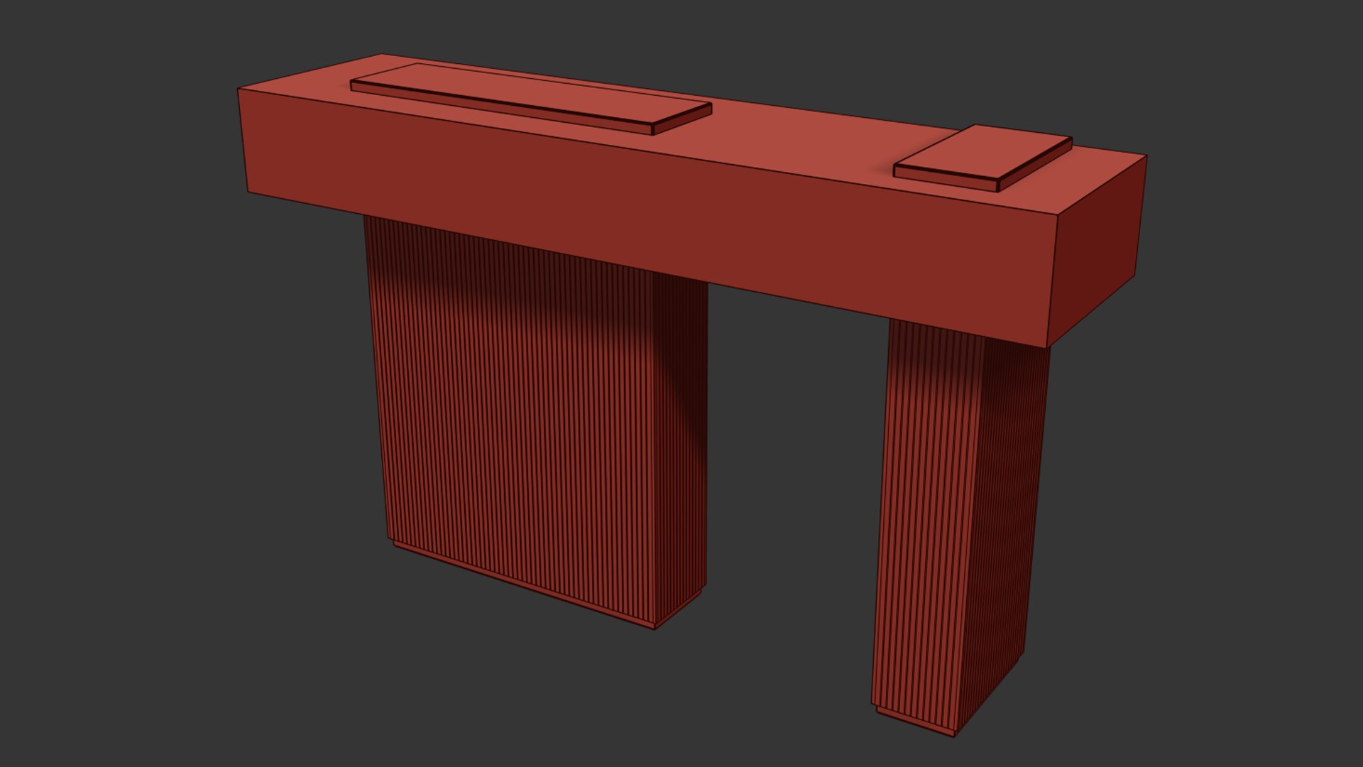 Marty Visionnaire Rectangular Glass Console Table 3D Model - TurboSquid ...