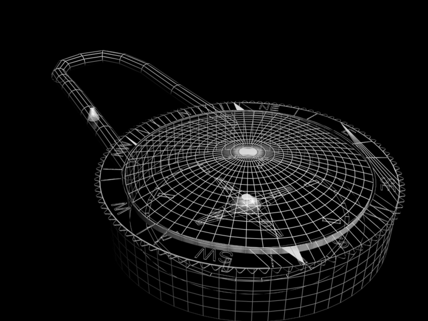 Military Compass 3d Model