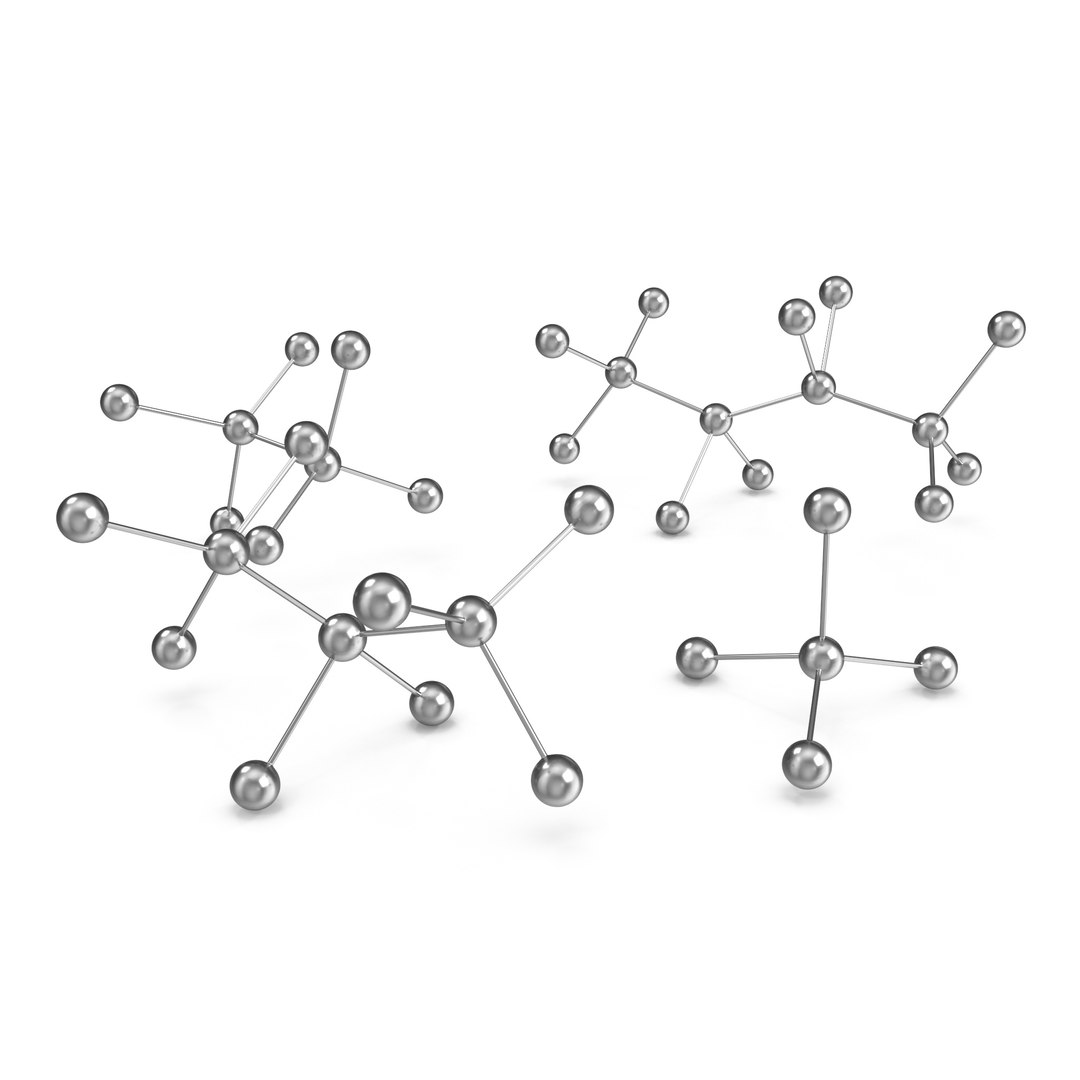 3D Chemical Molecular Models Chrome Model - TurboSquid 2255058