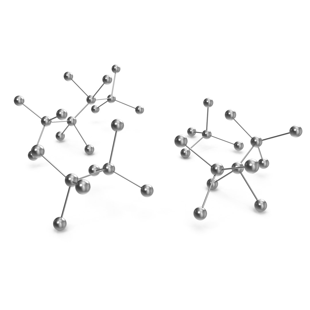 3D Chemical Molecular Models Chrome Model - TurboSquid 2255058