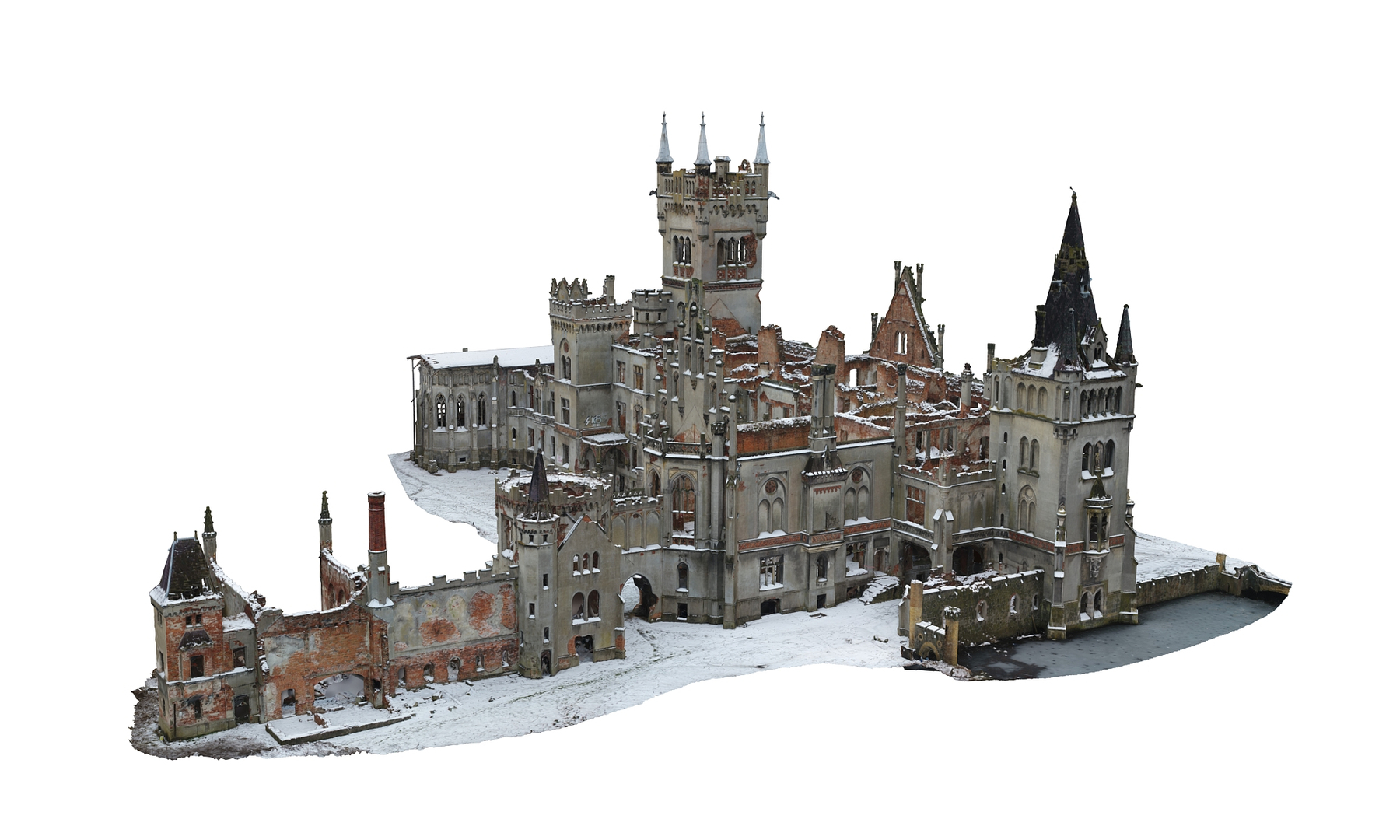 3D castle building structure - TurboSquid 1686900