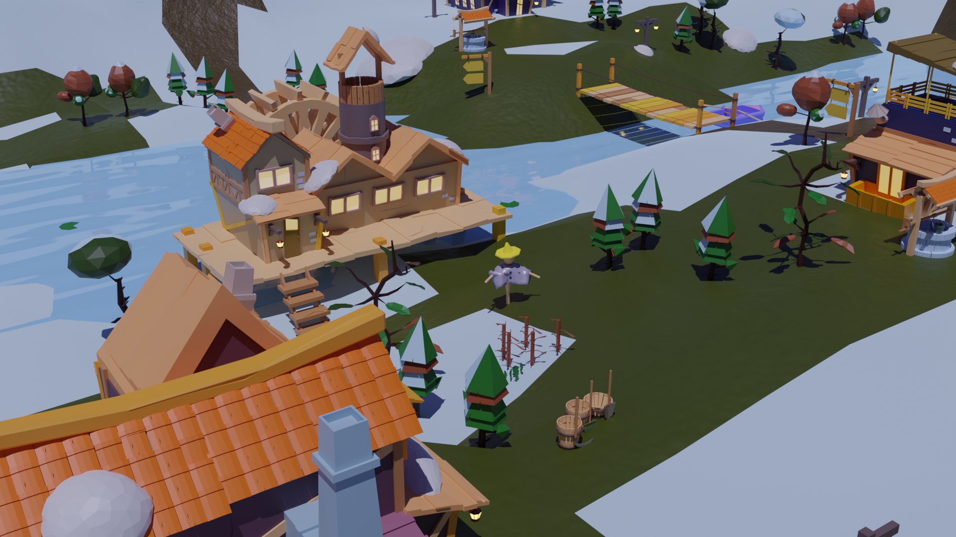 3D Model Village Pack-Flexible Modular - TurboSquid 2115414