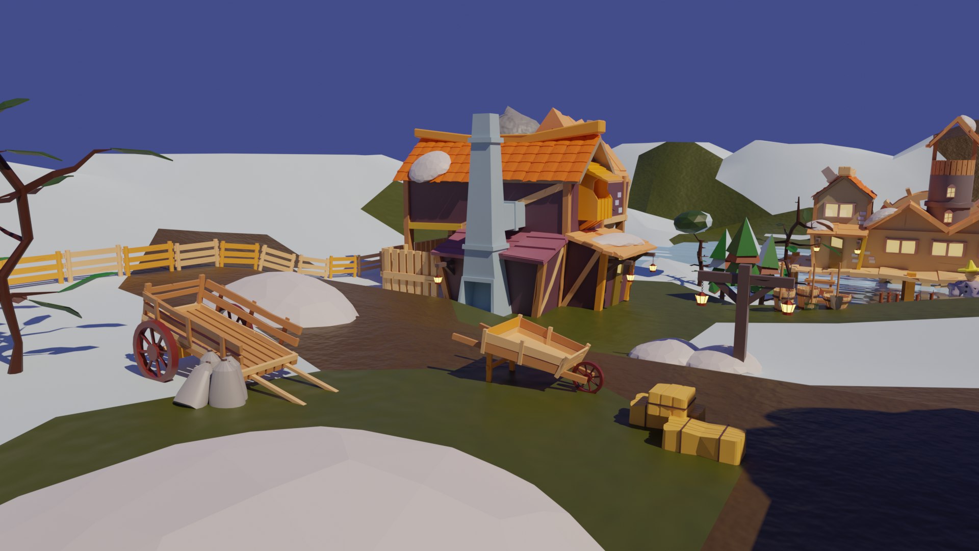 3D Model Village Pack-Flexible Modular - TurboSquid 2115414