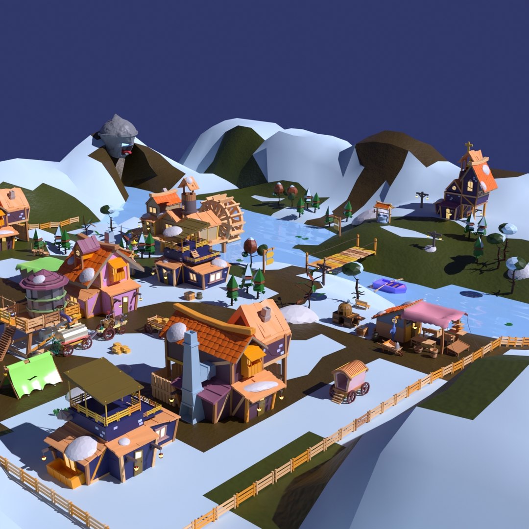 3D model Village Pack-Flexible Modular - TurboSquid 2115414