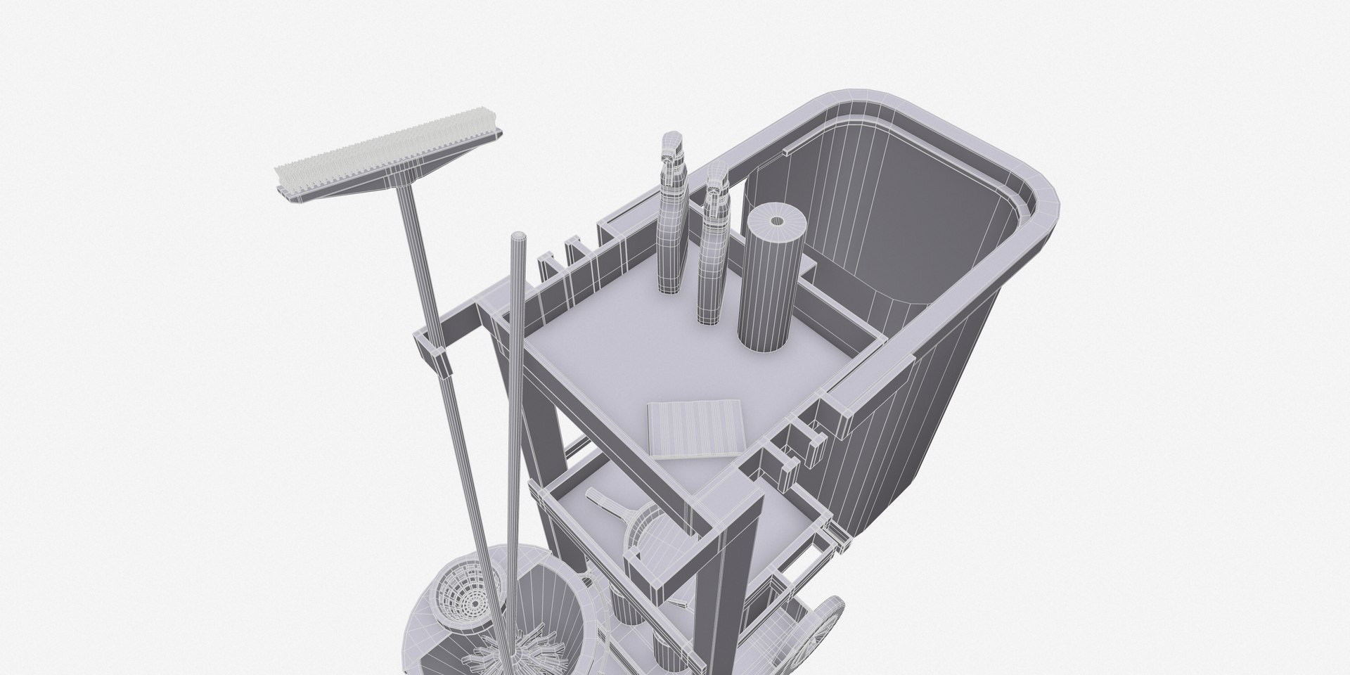 Janitorial Cart Cleaning 3D - TurboSquid 1642277