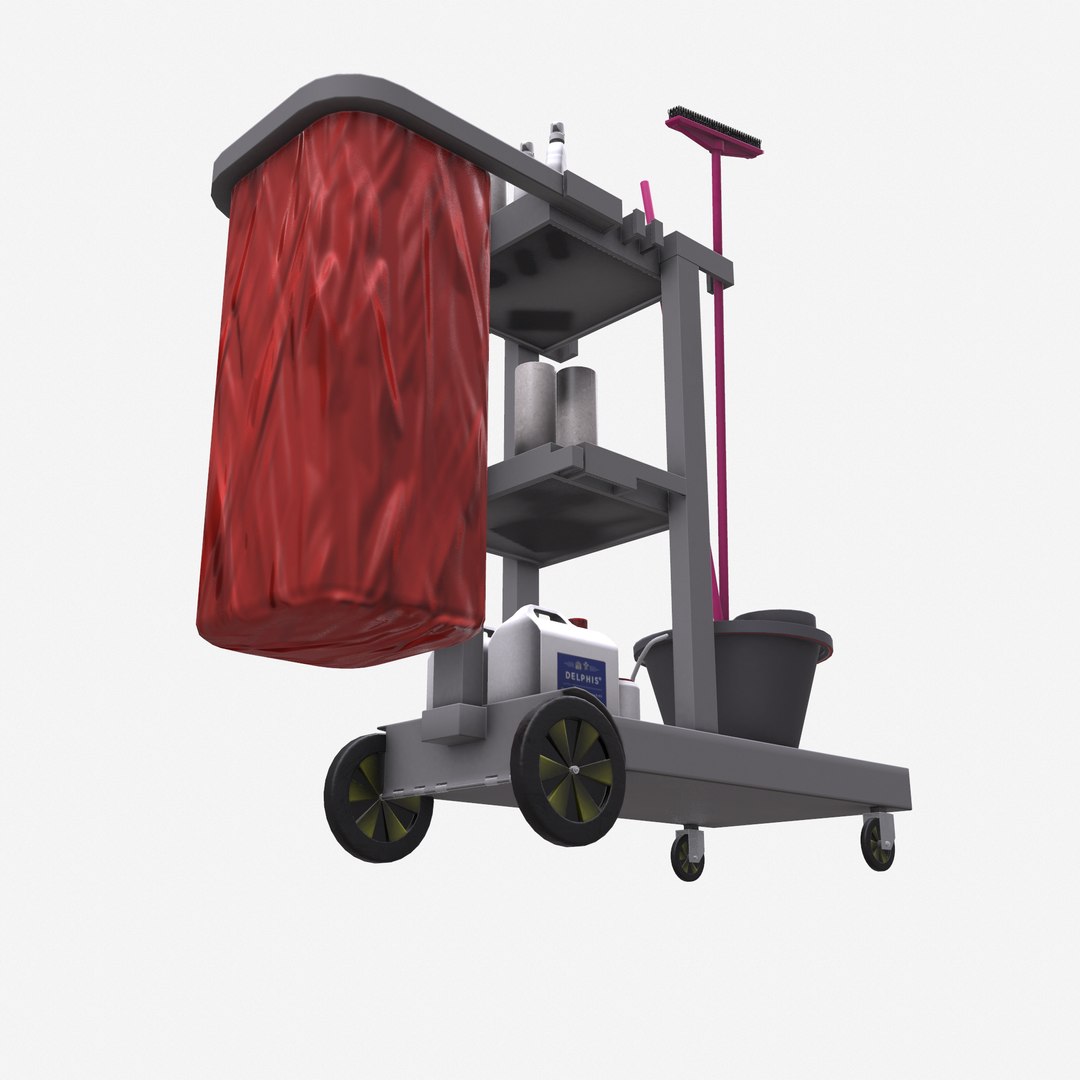 Janitorial Cart Cleaning 3D - TurboSquid 1642277