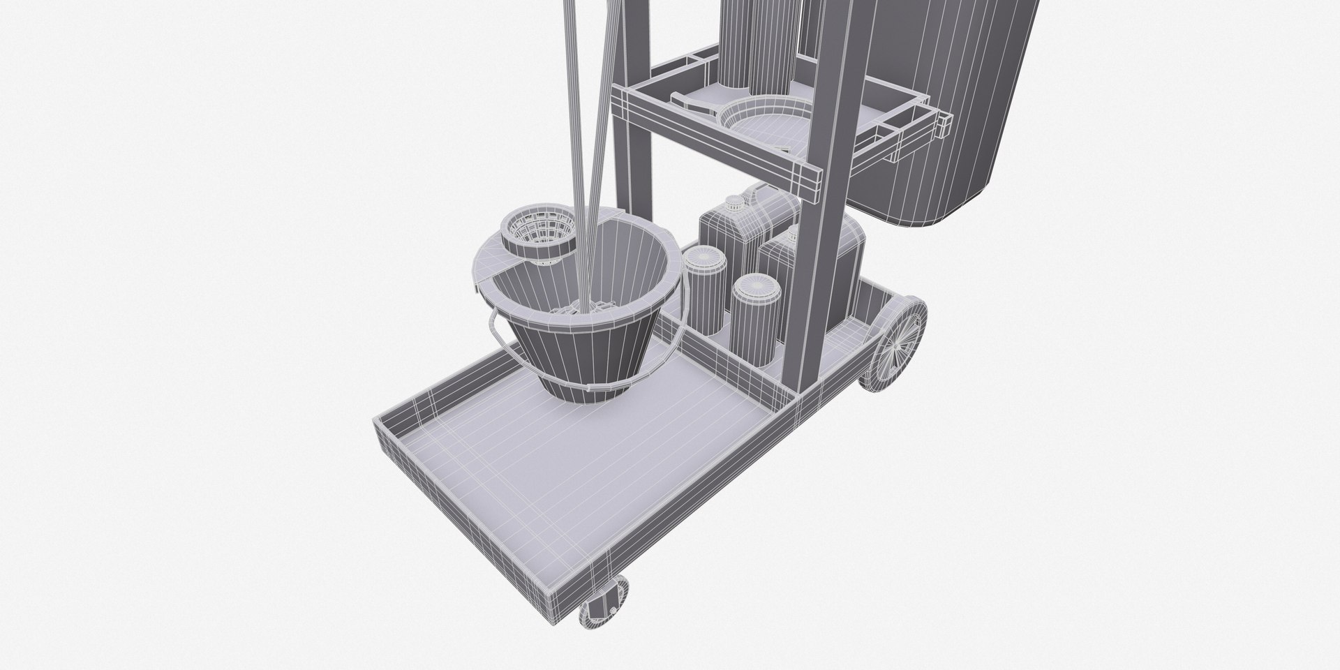 Janitorial Cart Cleaning 3D - TurboSquid 1642277