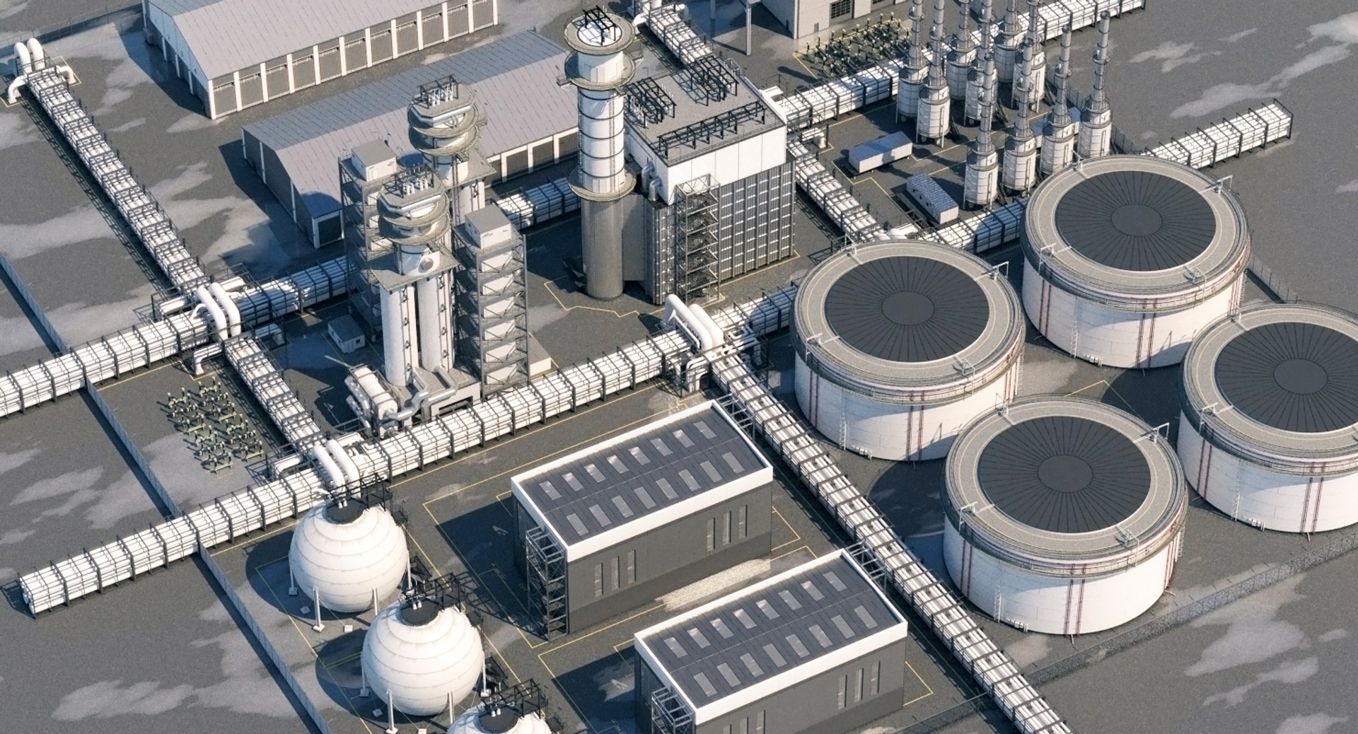 Refinery Realistic Model - TurboSquid 1181625