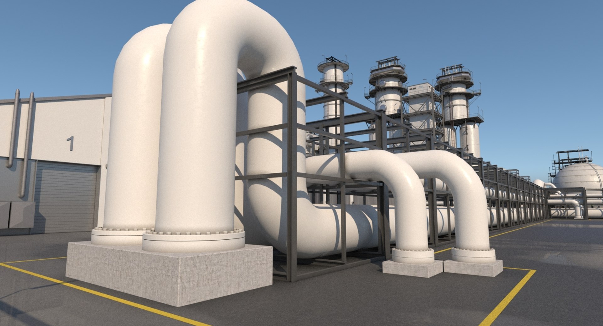 Refinery realistic model - TurboSquid 1181625