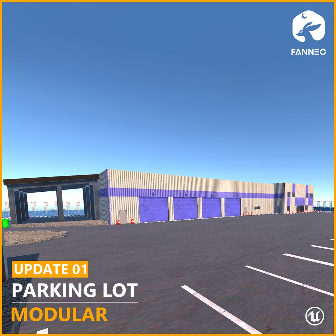 Modular Parking Lot V1 - Unreal Engine 3D - TurboSquid 2268380