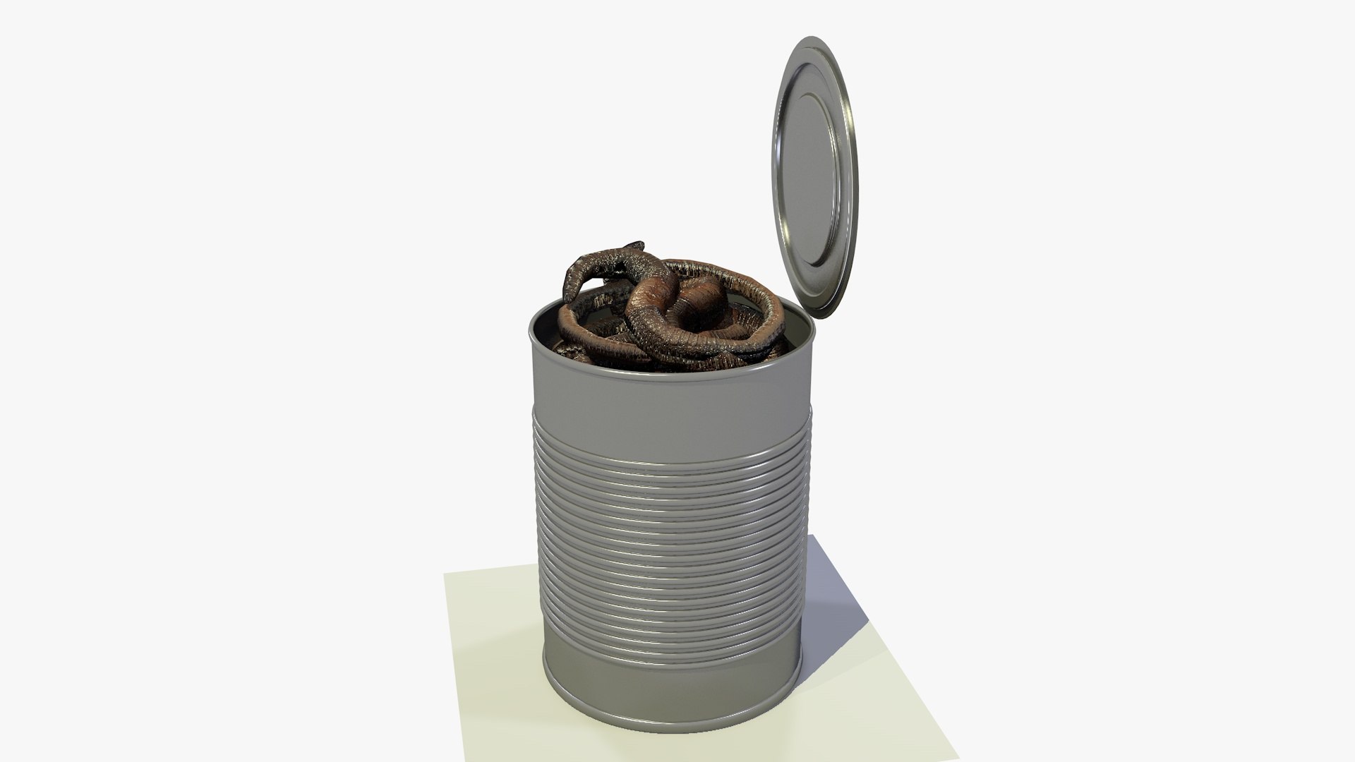 A Can Of Earthworms Animated 3D Model - TurboSquid 1720244