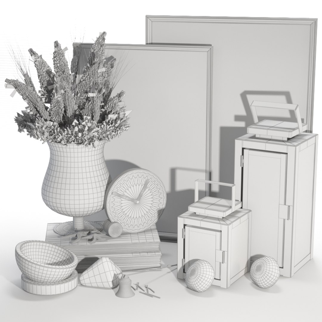 Decorative Set 04 3D Model - TurboSquid 2255544