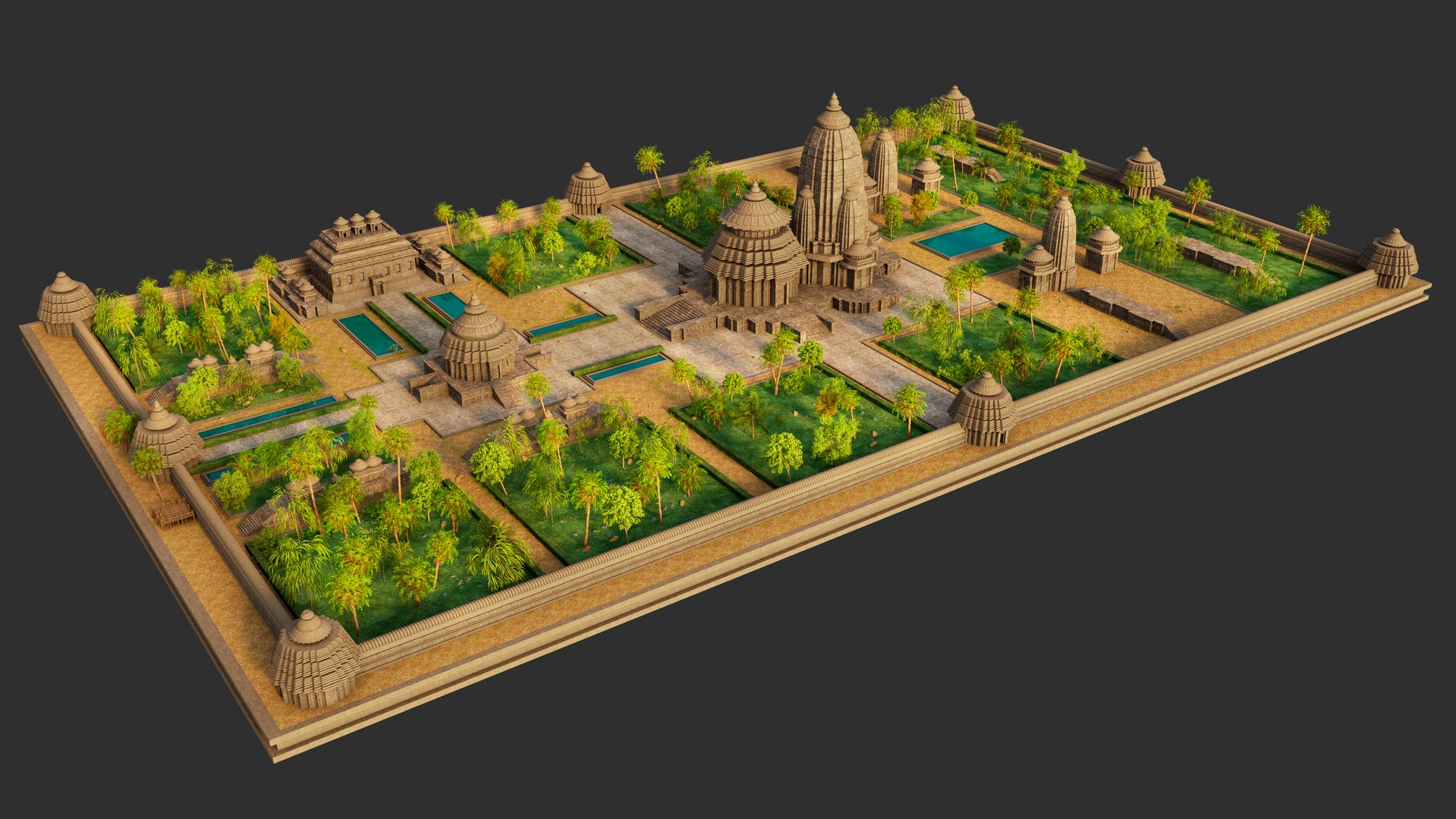 3D Kornak Temple Sun Complex Model - TurboSquid 2323375